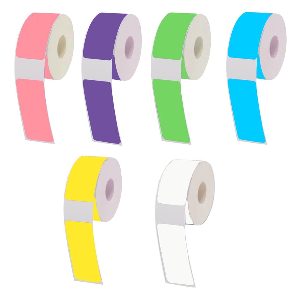 960 шт. Цветная термоэтикетка 0,47x1,57 дюйма, водостойкая клейкая наклейка