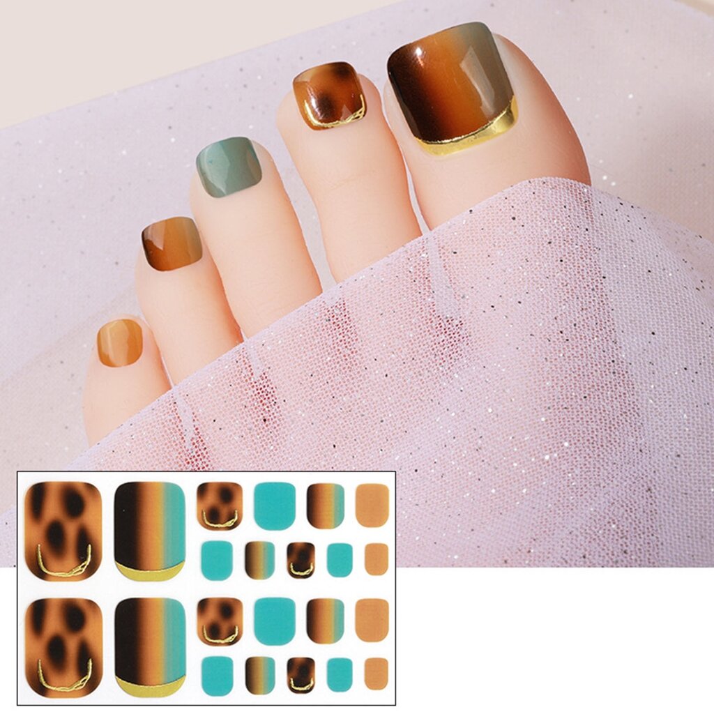 Водонепроницаемые Обертывания Для ногтей на ногах, 3D Стразы, Наклейки Для ногтей на ногах, Наклейки для ногтей на Ногах, Наклейки Для Ногтей на Ногах
