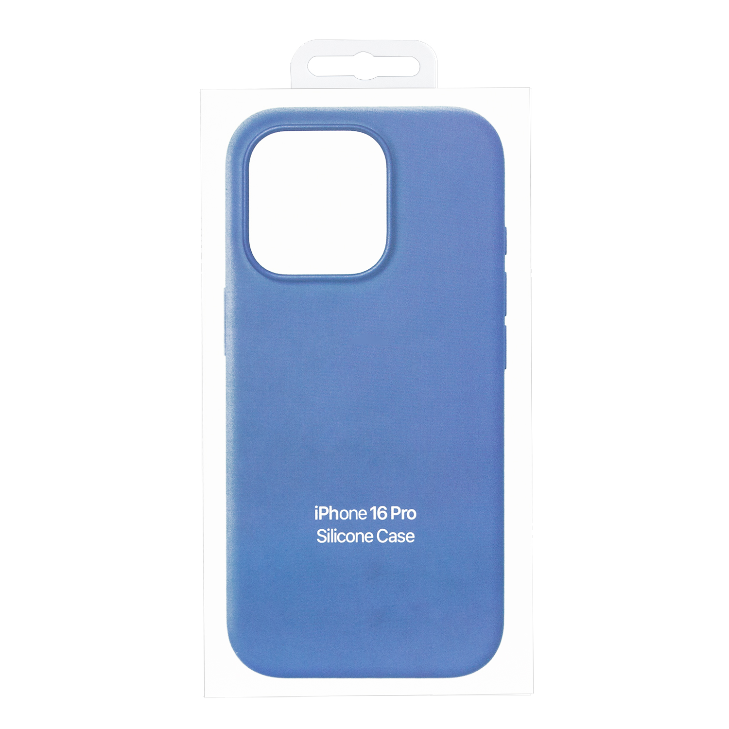 Чехол для iPhone 16 Pro Silicon Case Periwinkle, анимация NFC, поддержка беспроводной зарядки, светло-синий