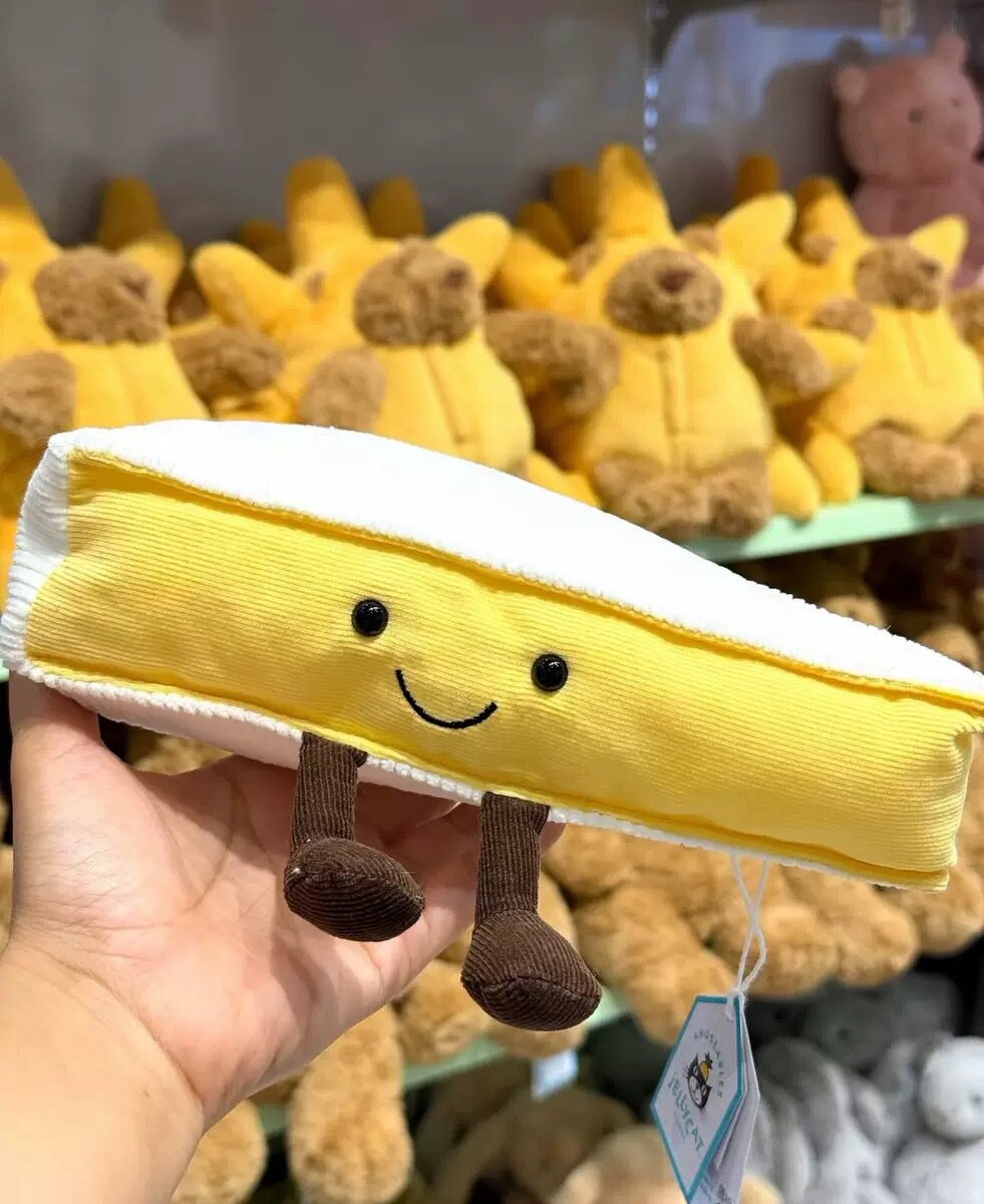 JCT забавный десерт Kemi Camembert лист сыр плюшевая игрушка комфортная кукла кукла подарок оптом Сыр Бри_10cm（80g）