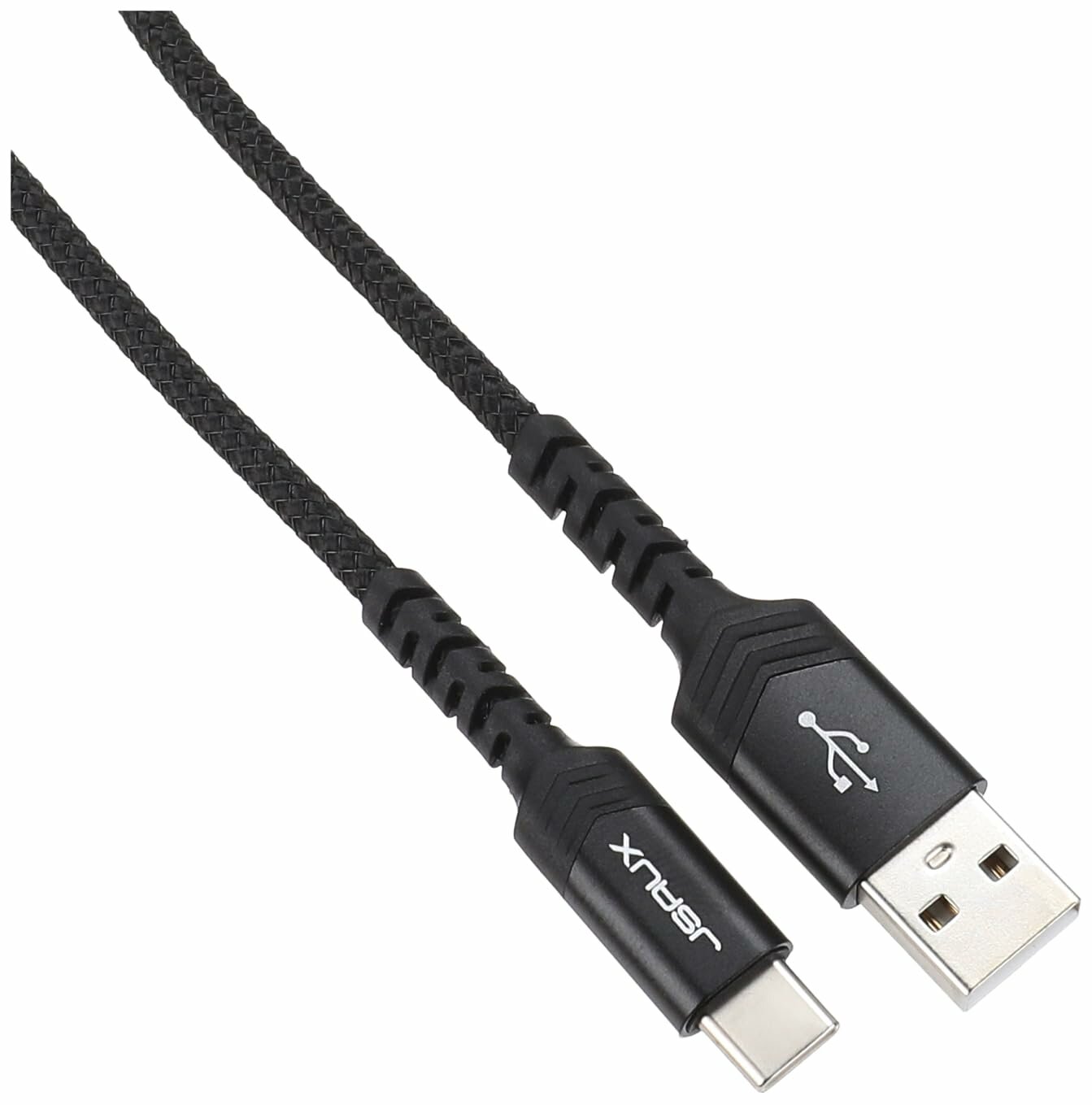 Кабель USB Type C - Type A JSAUX (60 W) (2 м.) провод для быстрой зарядки смартфонов Apple iPhone 17/16/15, Samsung Galaxy S24/S23/S22, Steam Deck LCD/OLED, Nintendo Switch 2/1, чёрный (CC0011)