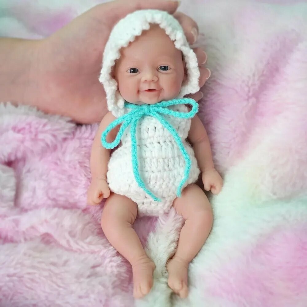 Кукла-реборн Yaysumi Lifelike Baby Doll 7 дюймов, мягкая силиконовая кукла для девочек в полный рост