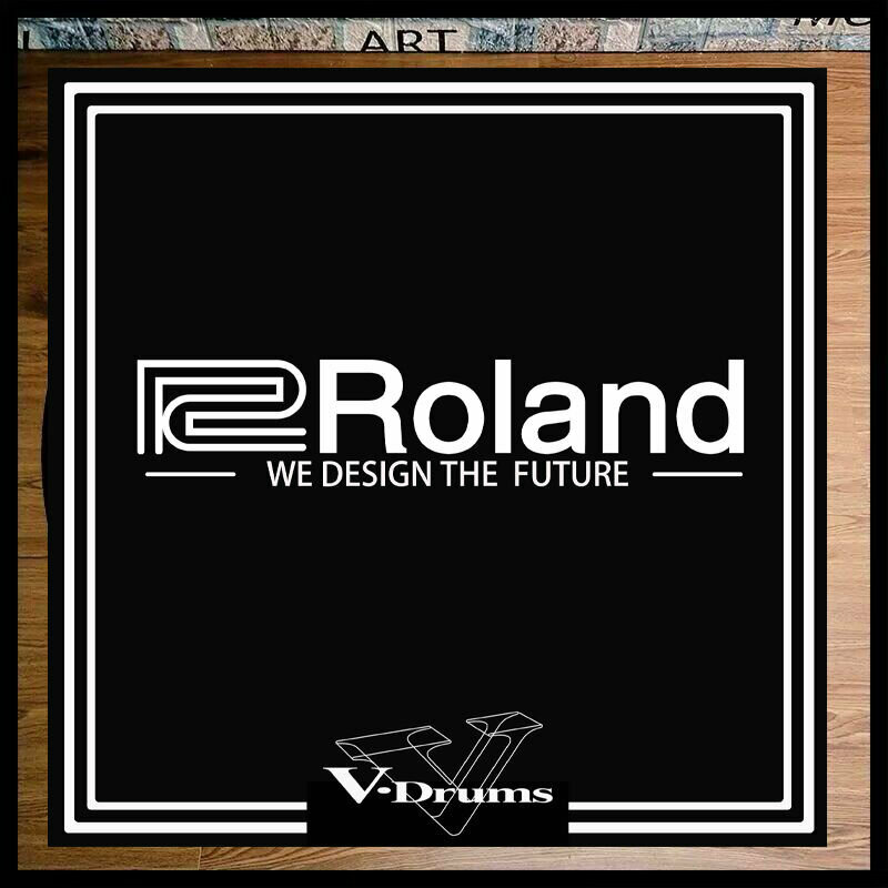 Электронный барабанный мат Roland, стойка для барабанов, нескользящий мат, звукопоглощающий мат для репетиционной комнаты, шумоподавляющий круглый коврик