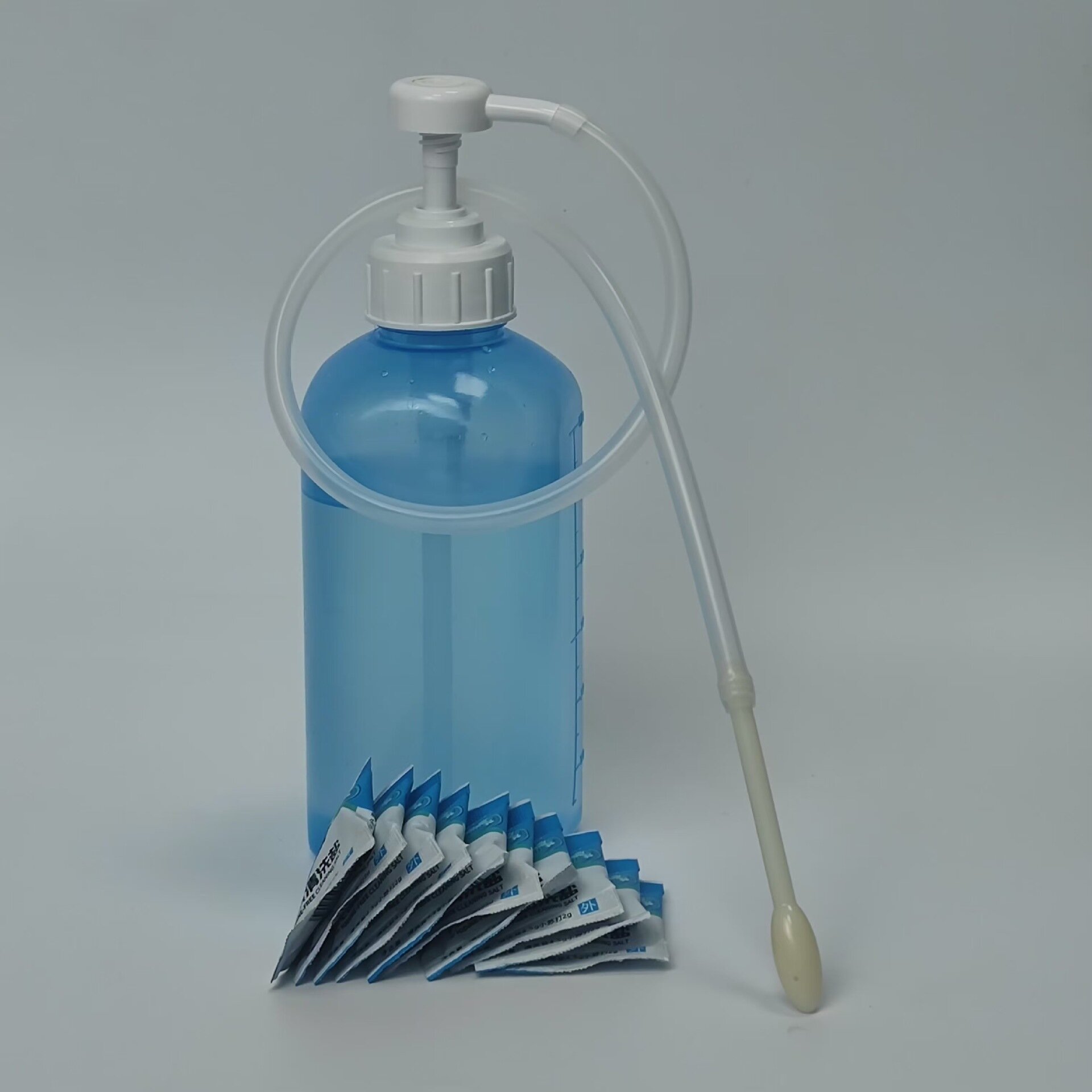 Задний очиститель клизмы лесбиянок Набор ирригаторов для клизмы*1+соль 10 пакетиков