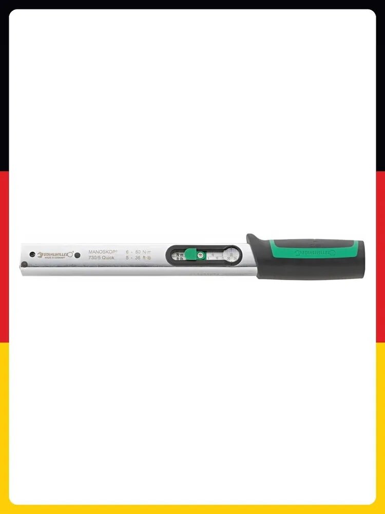 Динамометрический ключ Stahlwille MANOSKOP № 730/5 QUICK 6-50 Н м держатель инструмента 9x12 мм (без увеличительного стекла)