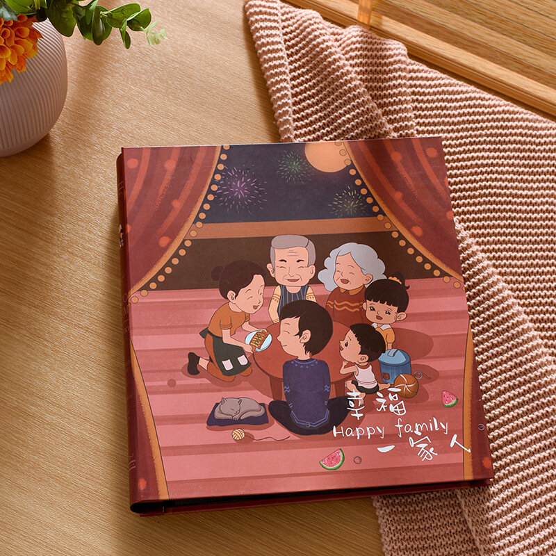 Фотоальбом большой емкости, вставного типа, книга для фотографий, памятная книга для детей, семьи, записи роста ребенка 5inch 6inch