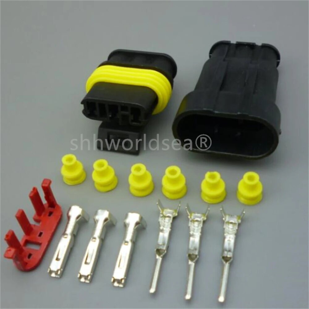 Shhworldsea 1,5 комплект 1/2/3/4/5/6 контактный женский и мужской водонепроницаемый электрический провод кабель автомобильный разъем автомобильная вилка 3P 1pair male female