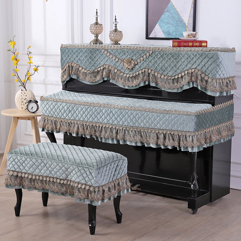 Чехол для пианино, полупрозрачный чехол из ткани, чехол от пыли для пианино, полное обертывание, не нужно снимать чехол для пианино, чехол для стула пианино, защитник пианино в скандинавском стиле