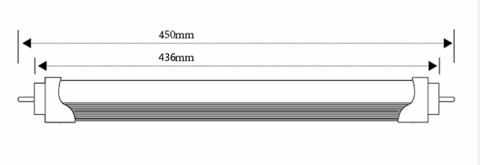 BOLEDENGYE Светодиодные лампы T8 теплый белый свет 4Вт 6Вт L450mm 6W, White 6000K