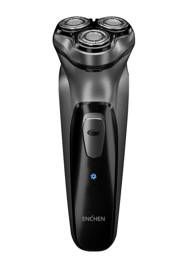 ENCHEN триглазковый 3D автоматический антиклеевой бритва BlackStone черный, 1x ENCHEN BlackStone триглазковый 3D автоматический антиклеевой бритва (черный), 1x Кабель для зарядки, 1x Щетка для очистки