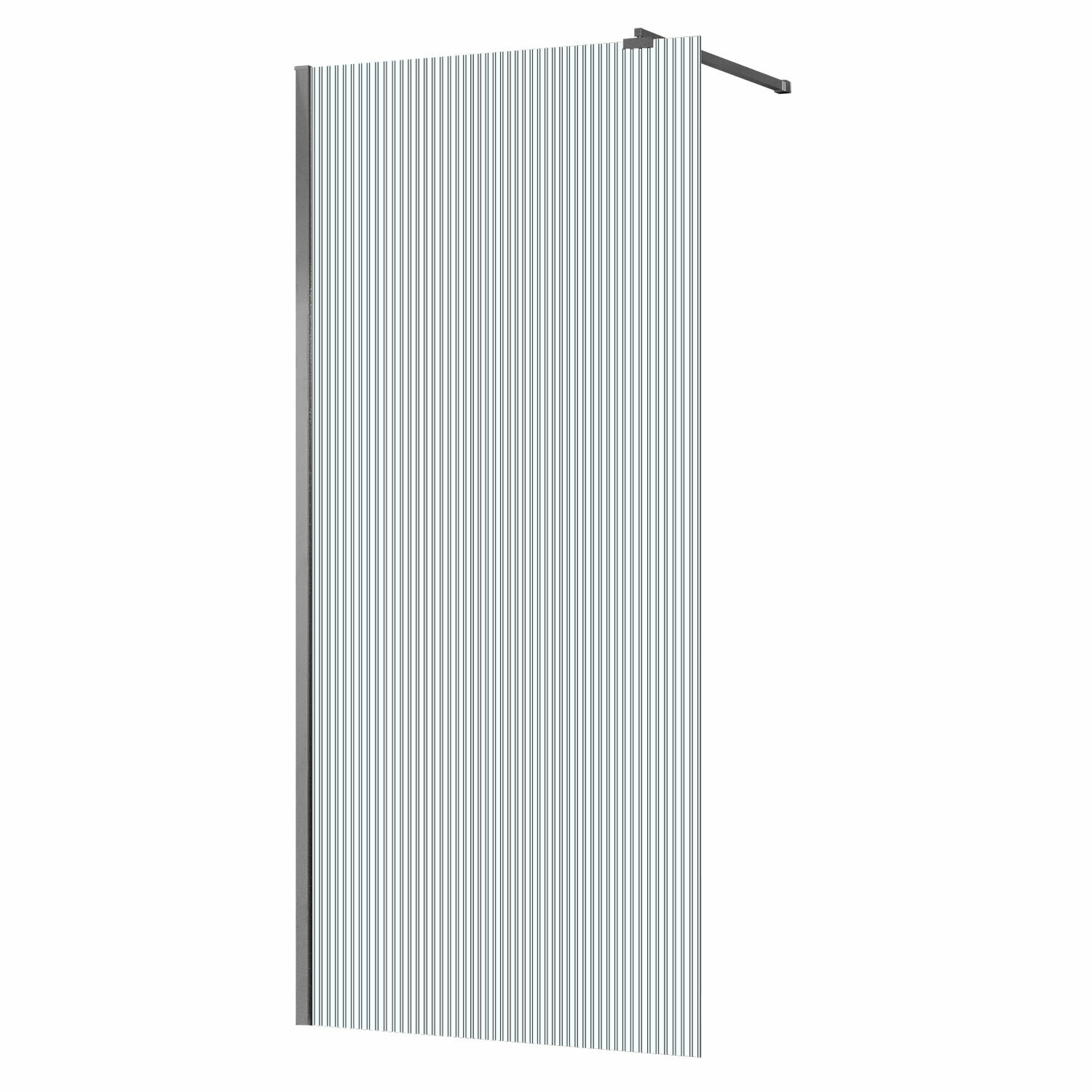 Душевая перегородка Azario Walk-in 1200х1950 рифленое стекло 8 мм, профиль графит матовый (AZ-251-120-MGR-CRF)