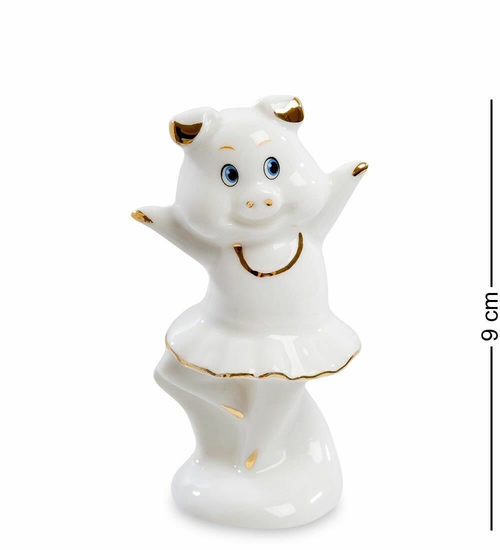 Фигурка Свинья Балерина A2114002 разностор, Фарфор