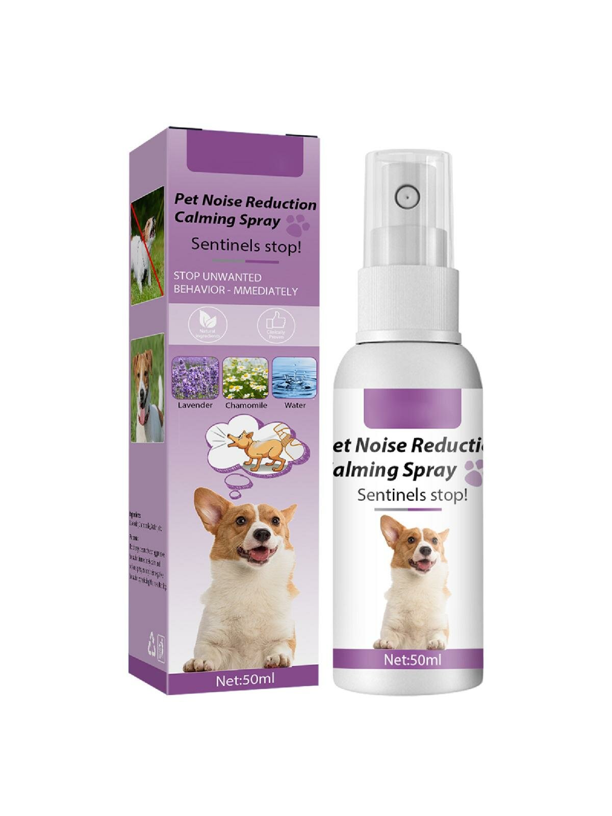 Успокаивающий спрей с феромонами для собак и кошек (50 мл) Эффективно снимает беспокойство