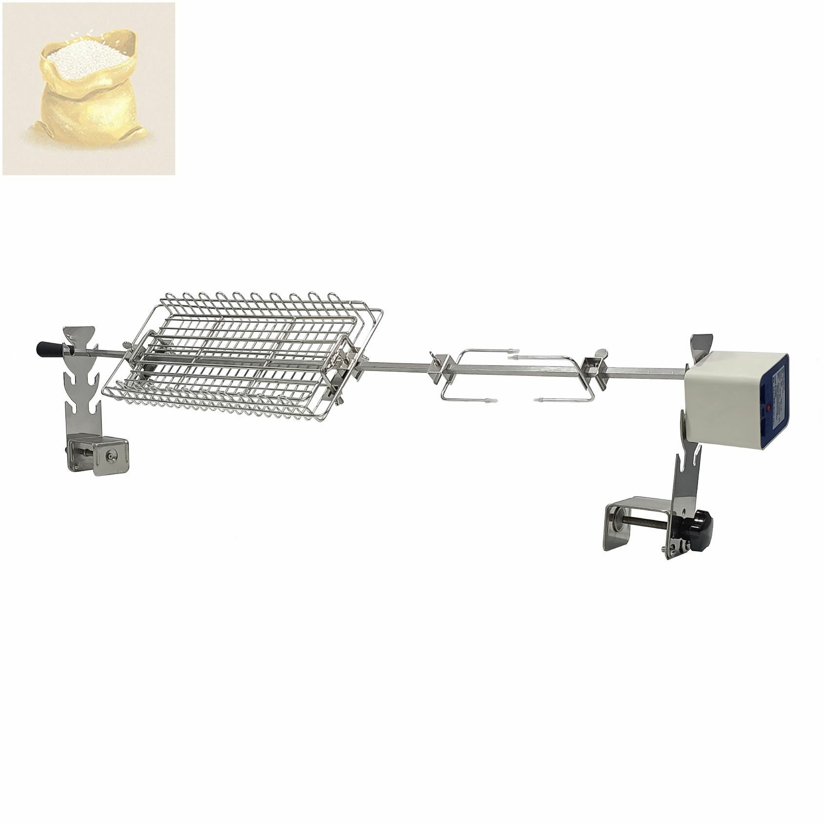 ZENONEZ Устройство для вращения шампуров 90 см, 1 шт