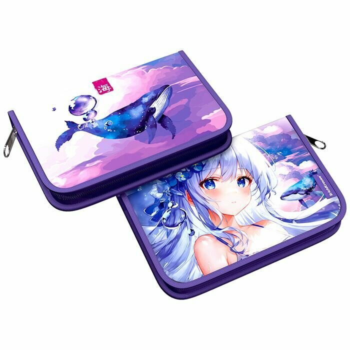 Пенал 1 отделение без наполнения "Kawaii Whale" 205*135 см 60218 "Erich Krause"