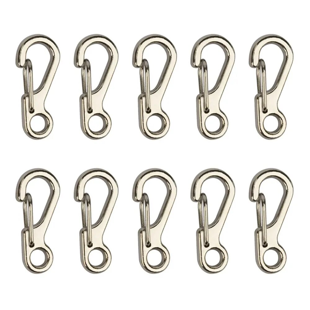 Мини-карабин из сплава для аксессуаров для рюкзака (серебристый)