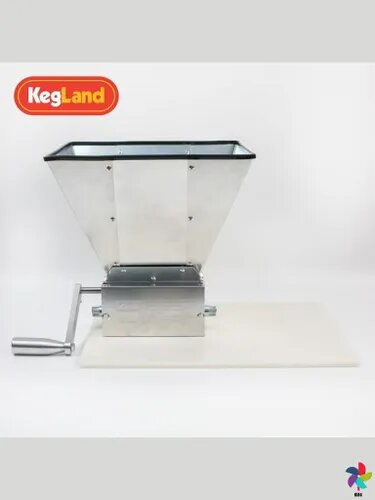 Трёхвальцовая мельница для солода Kegland с бункером и подставкой, дробилка для солода