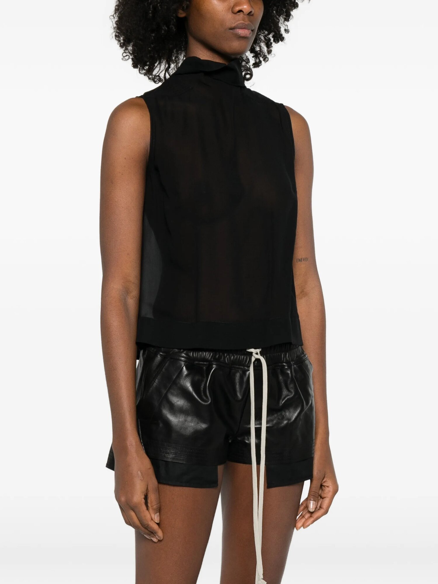 Топ Rick Owens Tabard, размер 40, черный — фото 1