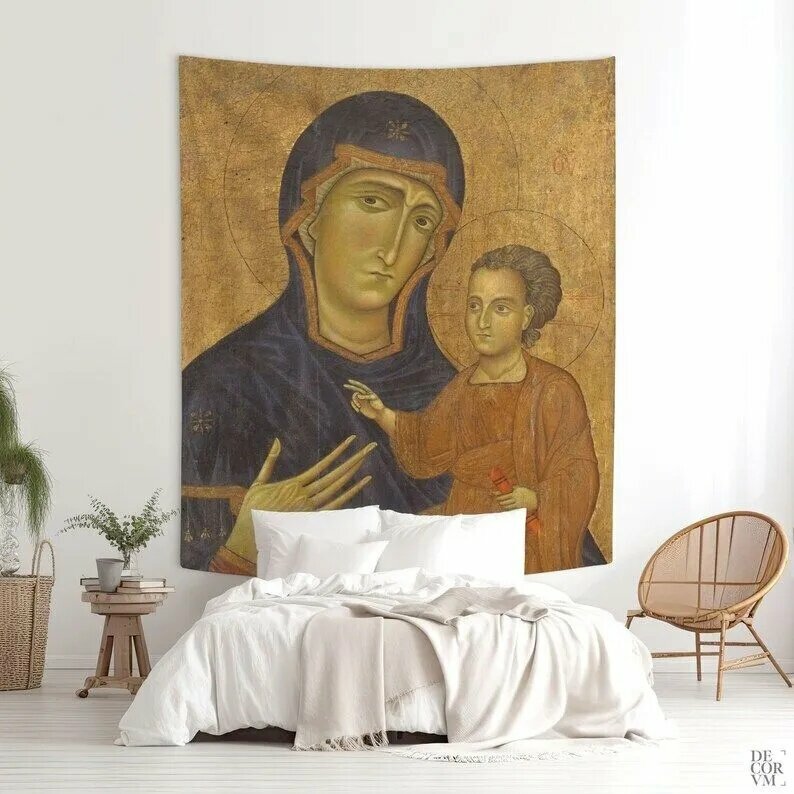 BeLOC Гобелен "религиозная икона Мадонны", 230х180 см, 11x11