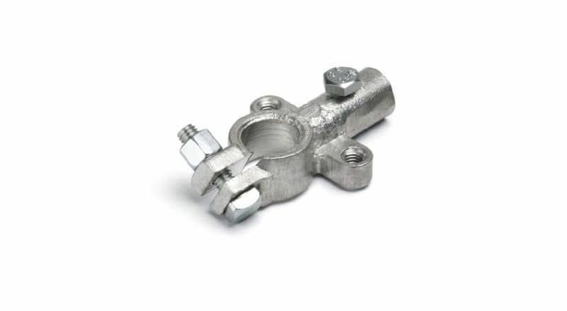 Клемма АКБ (минус) литая, под провод 16 мм2 болтовое соединение (М6+М6)