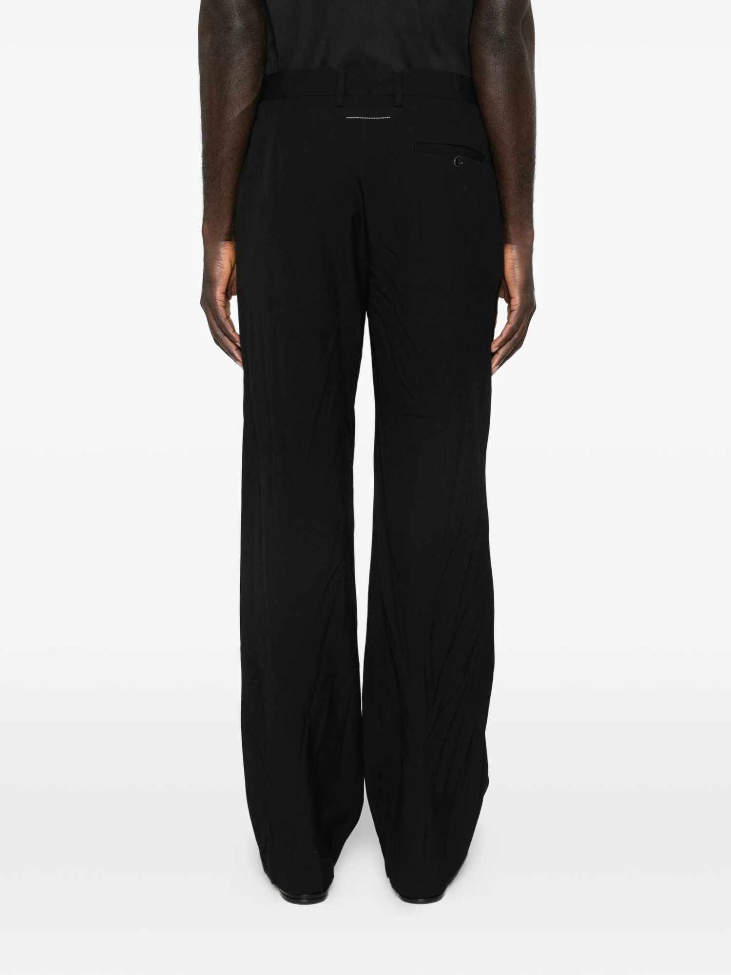 Брюки MM6 Black tailored trousers, размер 48, black/black — фото 1