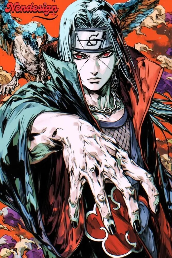 Алмазная Мозаика "Учиха Итачи" 40x50 См Алмазная Вышивка / Картина Стразами Подарков / Украшения