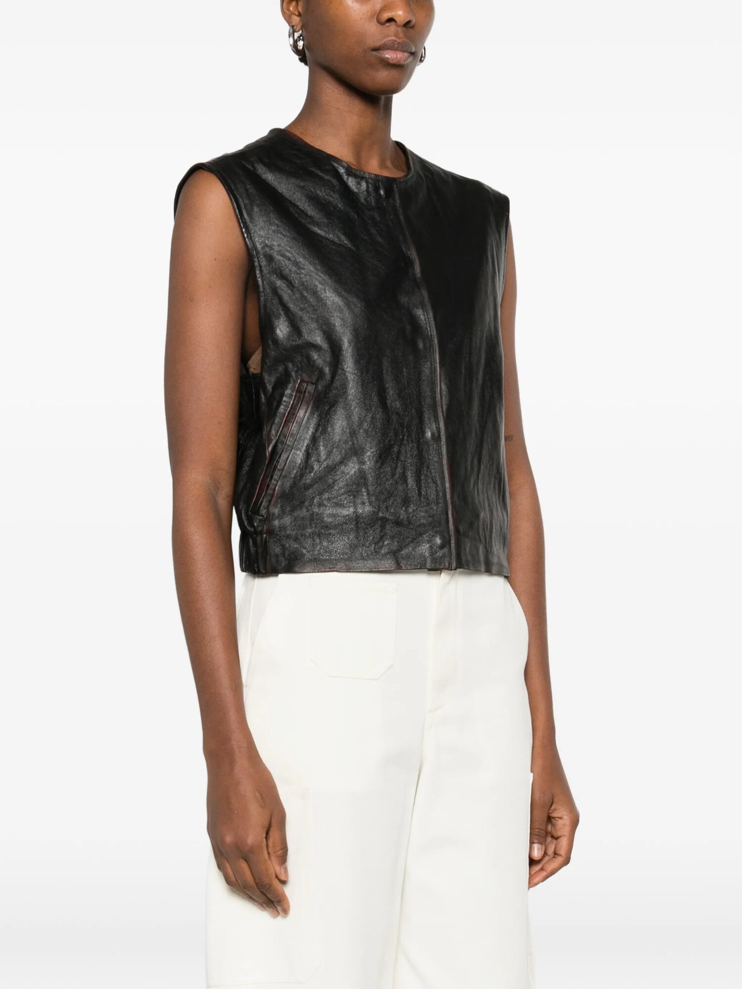 Куртка Giorgio Brato Zip sleeveless jacket, размер 40, черный — фото 1