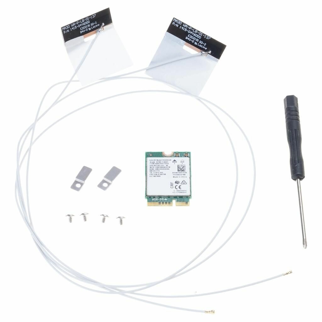 9560 9560AC PCIe Беспроводная сетевая карта 2033 Мбит/с Общая скорость Металлический корпус Простая установка для ноутбуков ПК, - Сетевая карта и bui