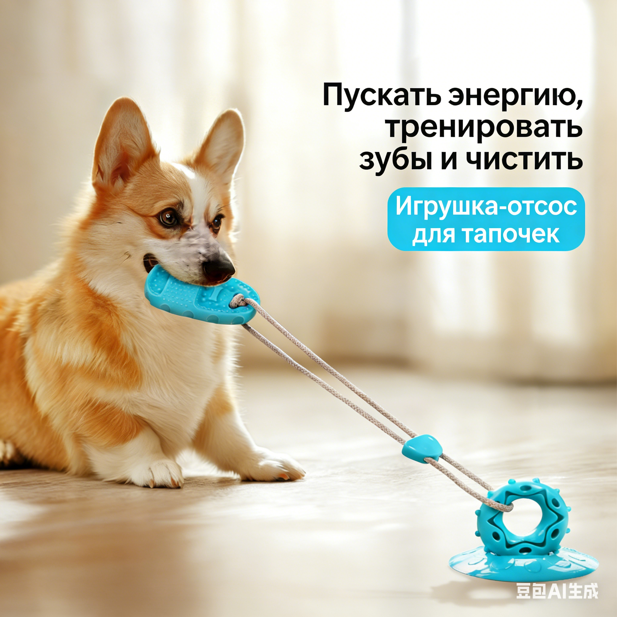 Игрушка-отсос для собак, в виде тапочек, для зубов и десен, из резины