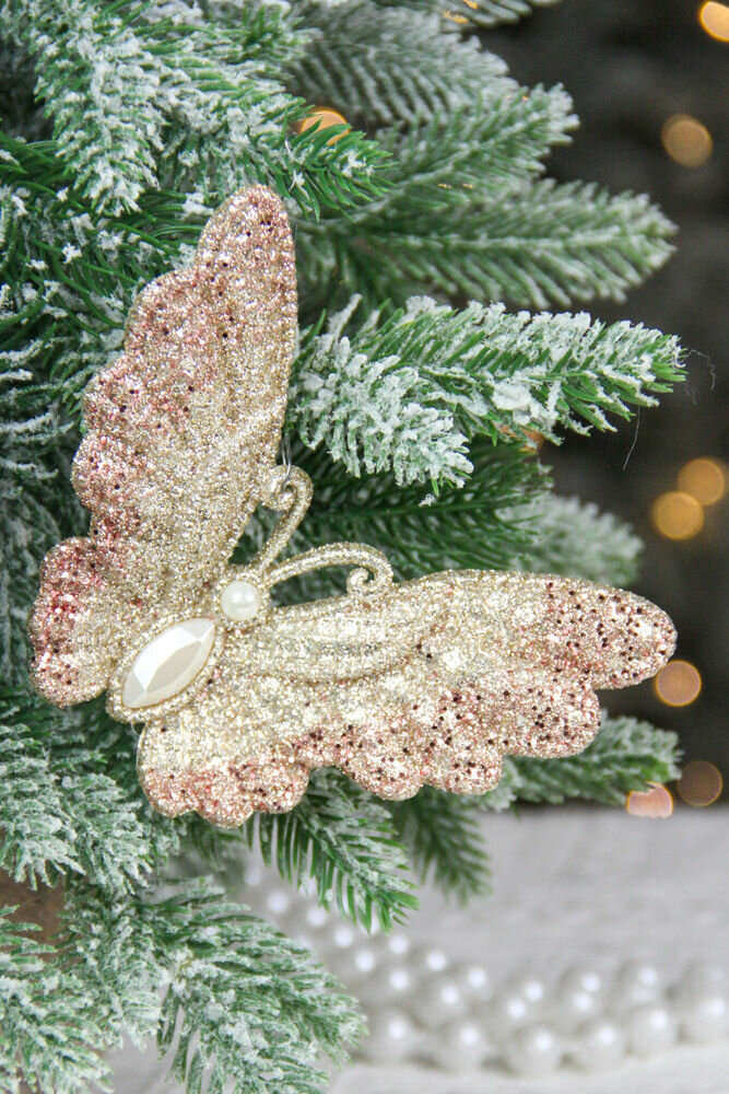 Ёлочная игрушка бабочка корин, пластик, 11 см, Kurts Adler ZCI3053-1