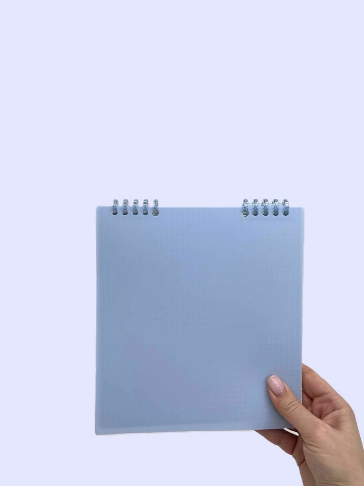 Блокнот квадратный в клетку 60л 195х210 мм голубой (8808-018)