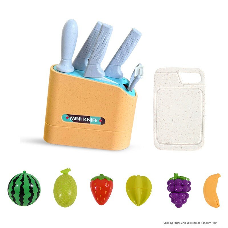 Детские игрушки для ролевых игр, имитация кухонного ножа, держатель для ножей, набор ножей, нож для фруктов, нож для
