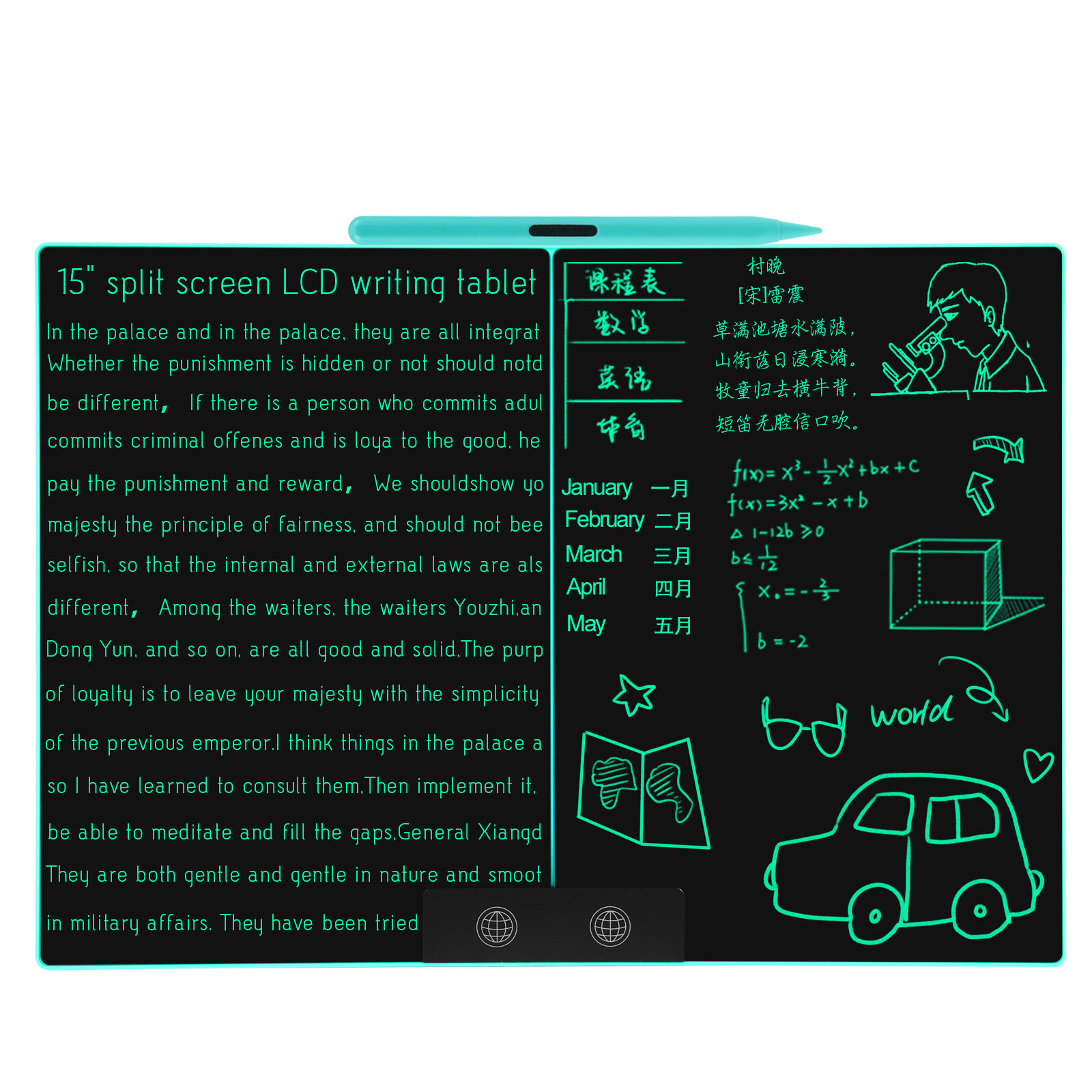 Жидкокристаллический планшет для письма, детская доска для рисования 6.5inch 9.5inch 11.5inch 15inch дюймов, доска для рисования от руки, цветной ЖК-экран, высокая конфигурация