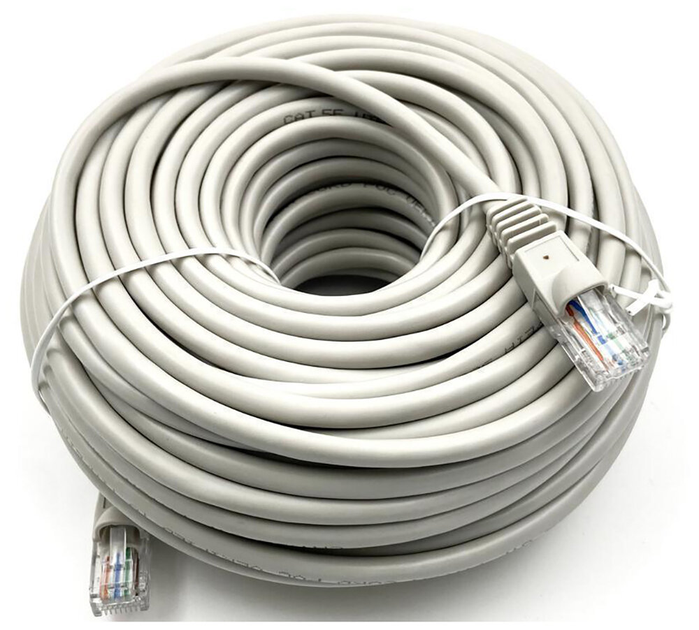 Патч-корд Buro UTP 4 пары cat.5E CCA molded 25м, серый, RJ-45 (m)-RJ-45 (m) (UTP-5E-25M-G)