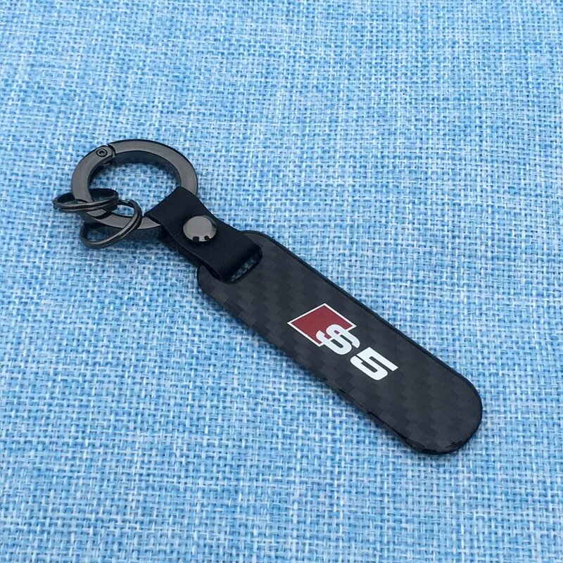 Брелок для ключей Audi A4L A5 A7 S4 S5 S7 из карбона, брелок S-Line RS, замена ключа, декор модель из углеродного