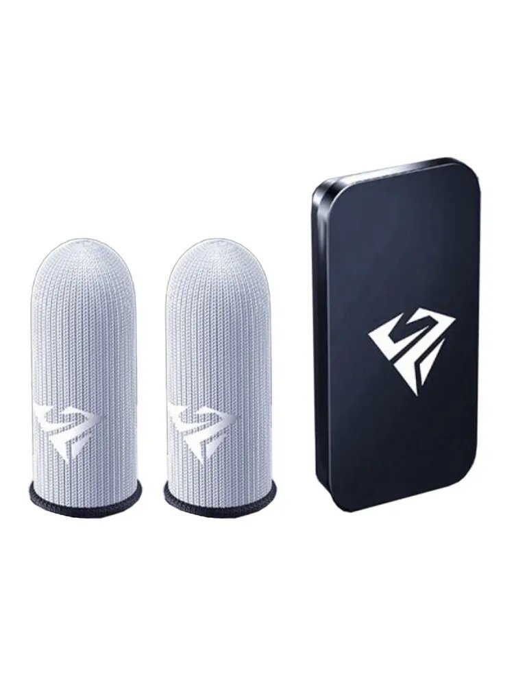 Напальчники для игр на телефоне PUBG , Игровые сенсорные напальчники,2 шт в металлическом боксе.