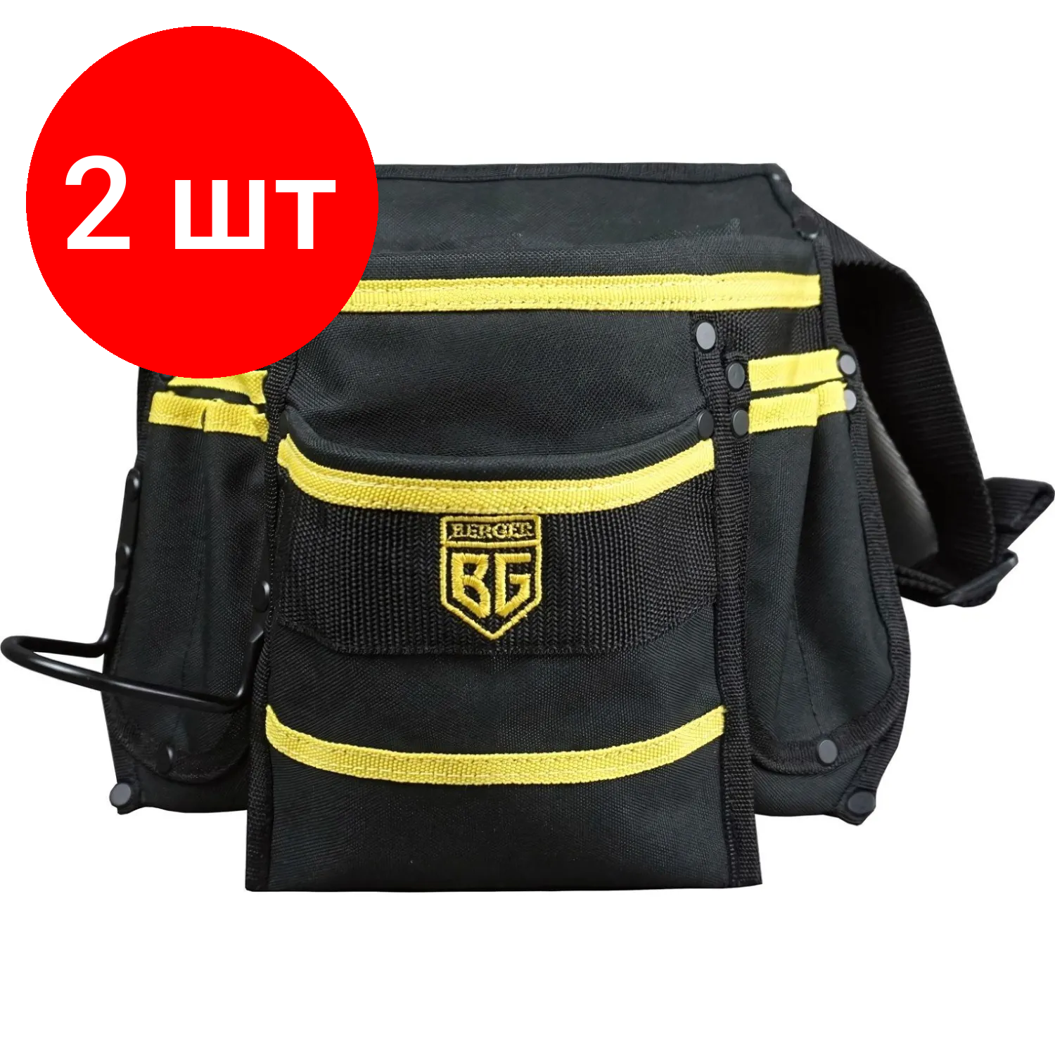 Комплект 2 штук, Сумка поясная для инструментов 30.5x12x27 см ленс BERGER BG1197