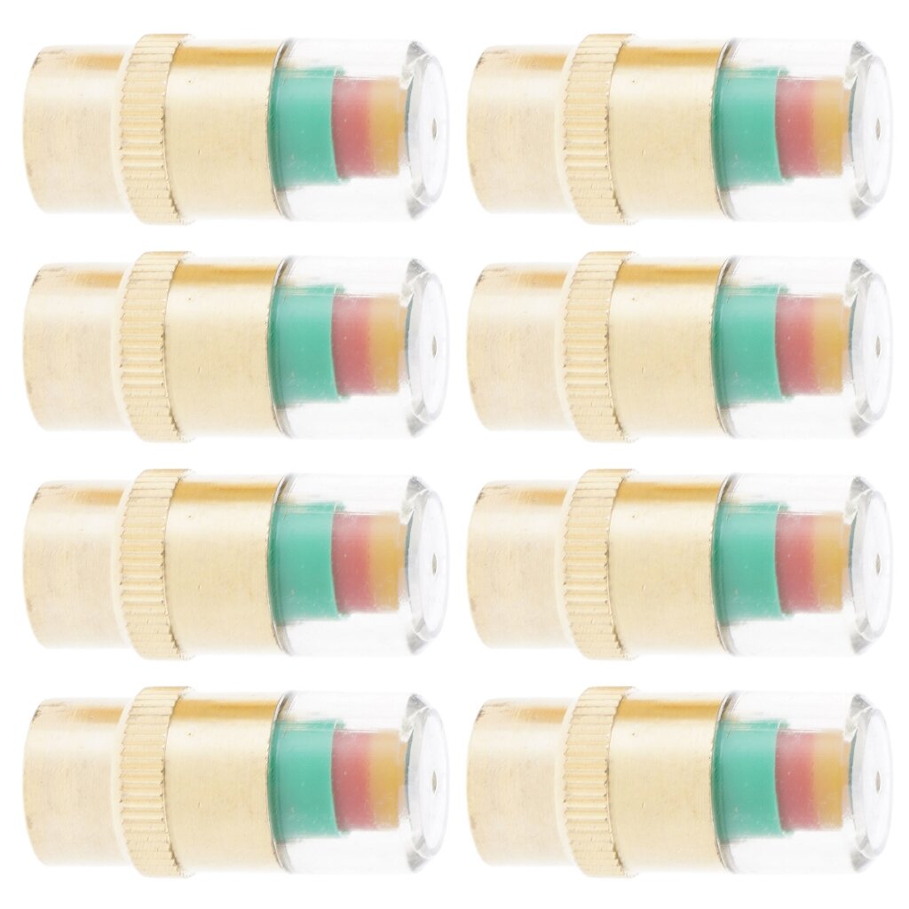 8шт Медный Колпачок для Контроля Давления в Шинах с Функцией Обнаружения В Реальном Времени Визуальных Цветовых Оповещений для Улучшения