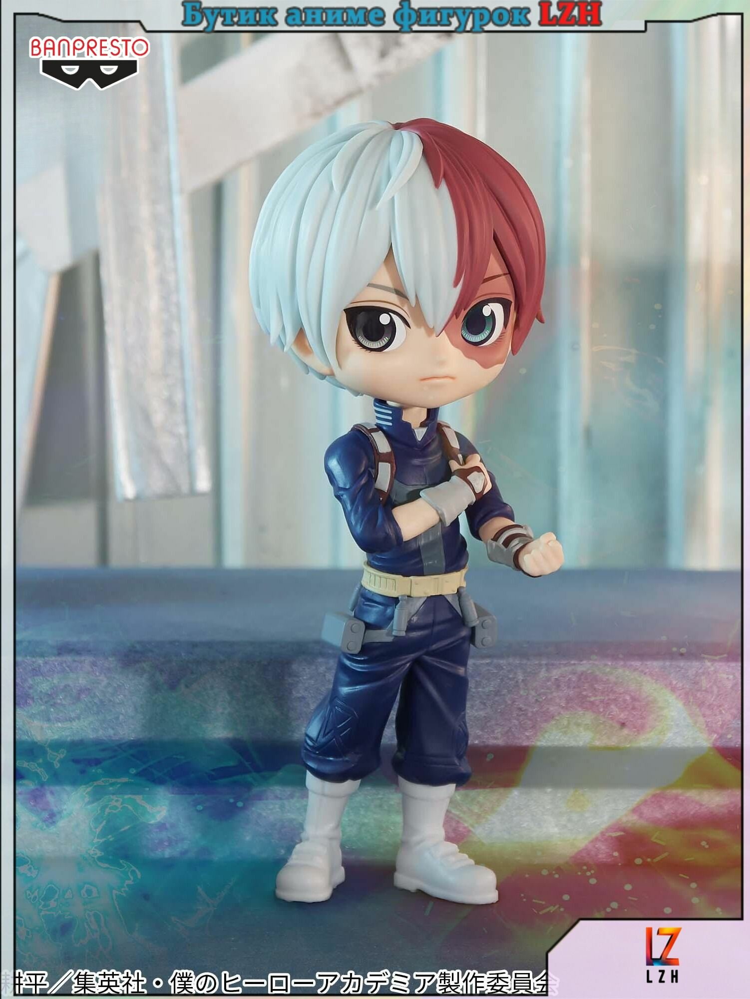 Фигурка аниме Q posket BANDAI Banpresto Шото Тодороки из «Моя геройская академия» 14 см, ПВХ, коллекционная