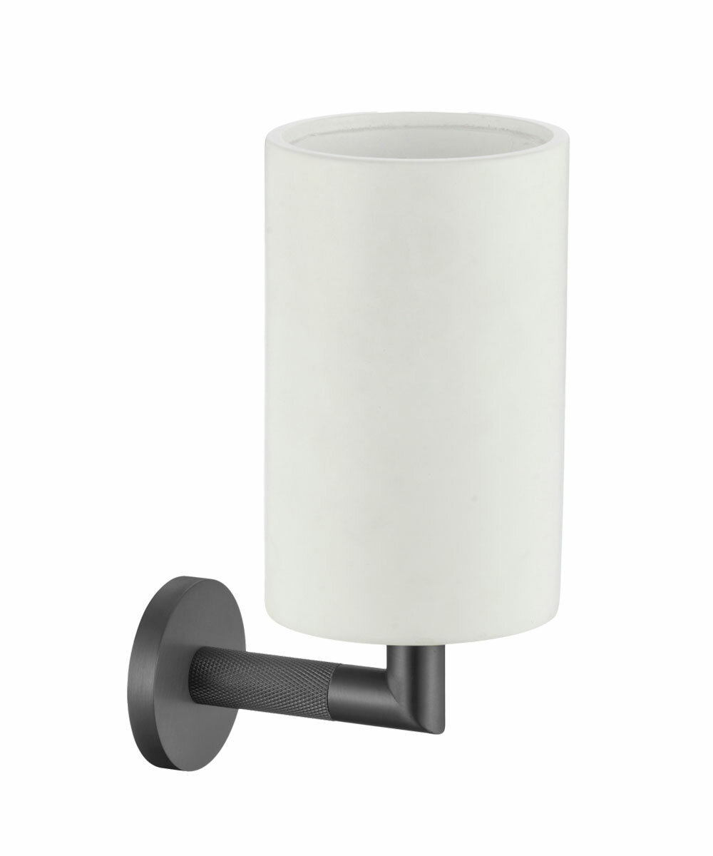 Стакан квариловый для зубных щеток и паст от бренда Ganzer GZ19560-Q графит