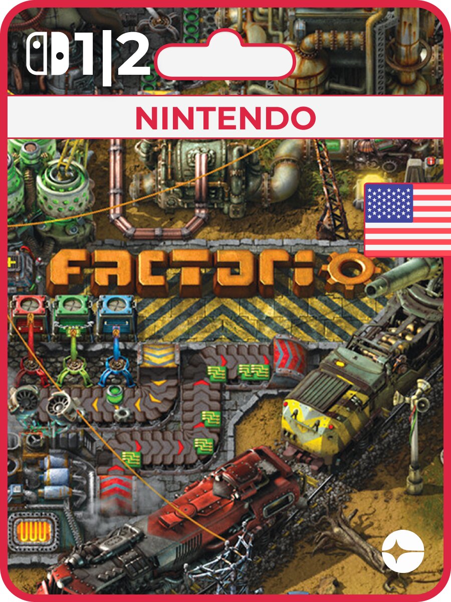 Factorio Nintendo Switch, для Nintendo Switch 1 и 2, цифровая версия, регион США