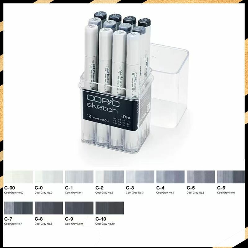 Copic Набор маркеров Спиртовой, 12 шт. для скетчинга