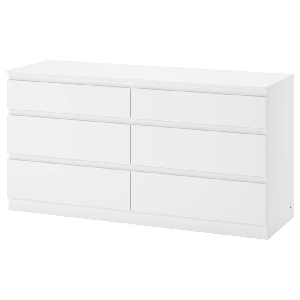 Комод С 6 ящиками, белый, 140×72 СМ IKEA KULLEN куллен 903.092.45