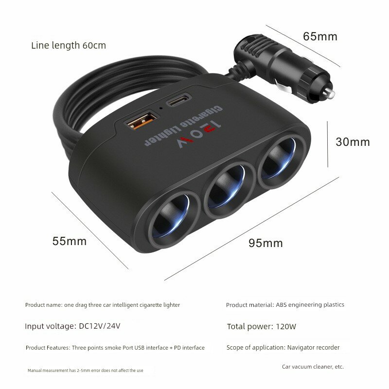 Автомобильное зарядное устройство-адаптер для прикуривателя, 1 на 4 USB, быстрая зарядка, 12В/24В, универсальное для