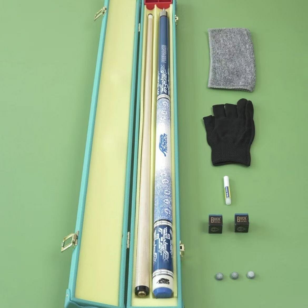 Кий для бильярда ручной работы из кленового дерева с узором леопарда и ящерицы, черный, для игры в восьмую и девятку, маленькая головка, в стиле Jaguar Demon Blue