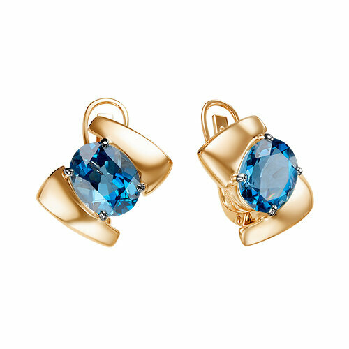 Серьги, золото, 585 проба, ситалл