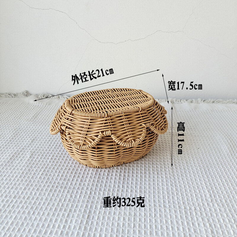 Крышка из ротанга, корзина для хранения закусок, коробка для хранения яиц, коробка для хранения косметики, коробка для