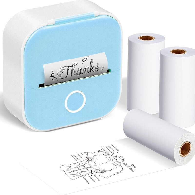 Горячая распродажа Phomemo T02 Мини-принтер для исправления ошибок, термальный, без чернил, Bluetooth, портативный домашний принтер