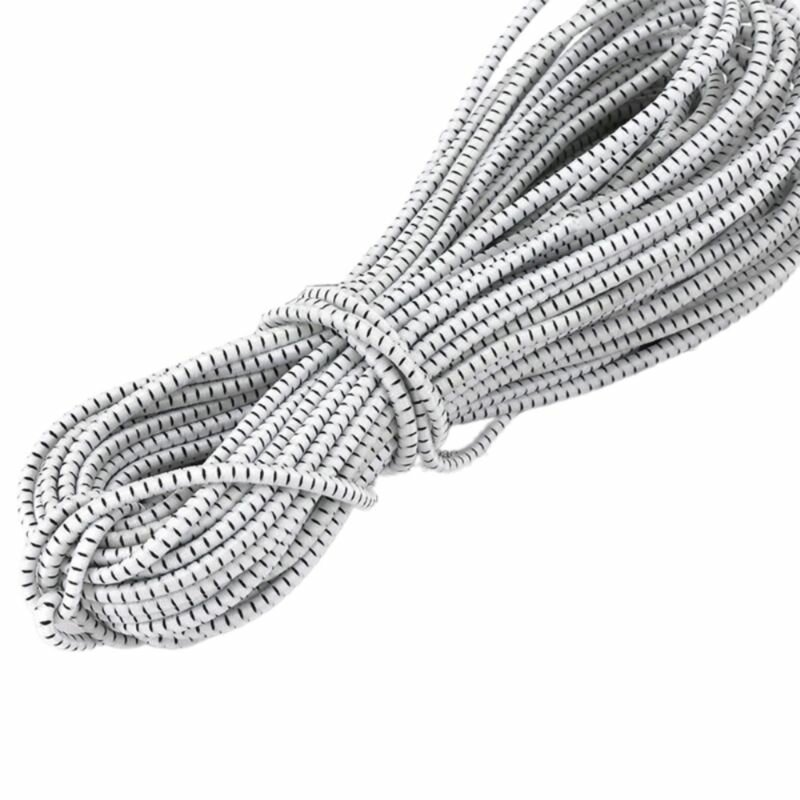 10 метров, эластичная веревка, круглая высокоэластичная резиновая веревка-черный точечный цвет на белом фоне