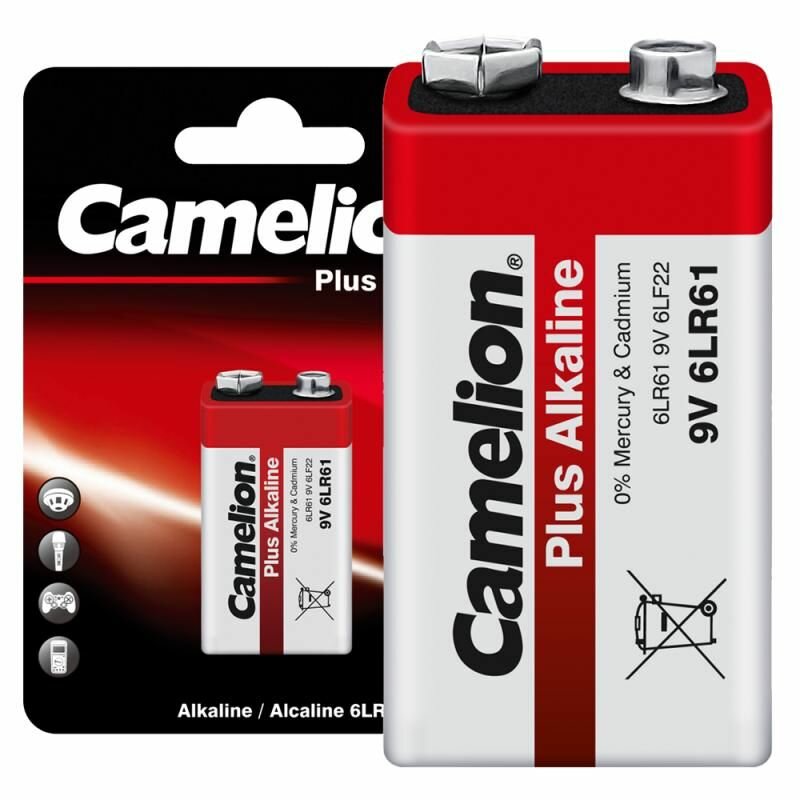 Элемент питания Camelion алкалиновый, "крона" 6LR61 6LR61-BP1